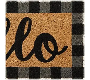 DESIGN IMPORTS Checkers Hello 18x30 Doormat