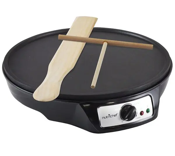 NUTRICHEF Electric Crepe Maker & Hot Plate Cook Top - One-color