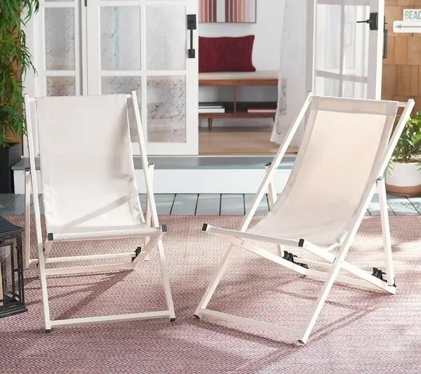 SAFAVIEH Breslin Sling Chairs, Set Of 2 By - One-color