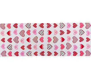 DESIGN IMPORTS 14' X 72' Sweet Hearts Print Tab Le Runner