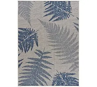 OX BAY TRADING CO. Ox Bay Navy Fallen Fern Indoor/outdoor Rug 5'3' X 7'3 - One-color