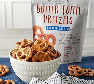 EVERTON TOFFEE 4-oz Bags Of Butter Toffee Pretzels - One-color