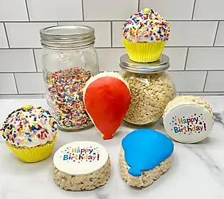 CREATIVE CRISPIES CO. Creative Crispies 6-piece Assorted Birthday Tre Ats - One-color