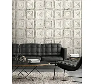 NEXTWALL Faux Tin Tile Peel And Stick Wallpaper Roll