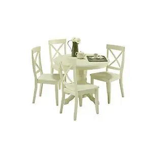 HOME STYLES Round Pedestal Dining Table Whit Finish
