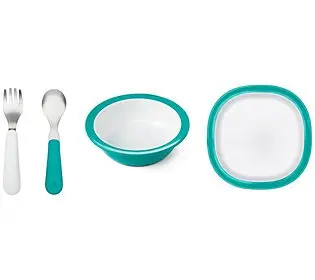 OXO Tot Melamine Plate, Melamine Bowl, And Fork And Spoon Set - One-color