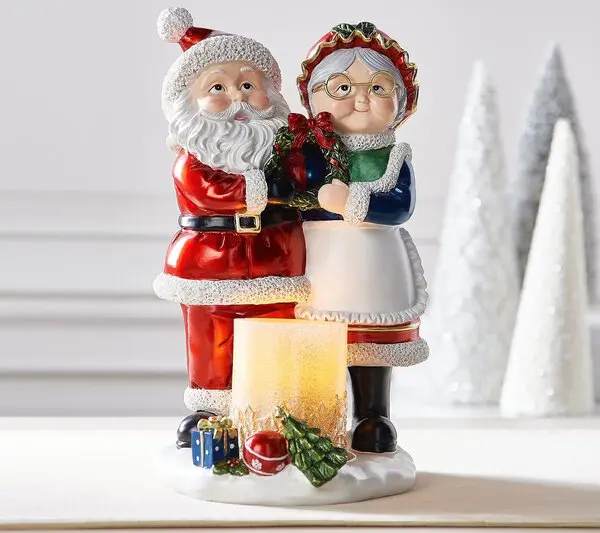 KRINGLE EXPRESS Holiday Candle Holder W/ Led Candle - One-color