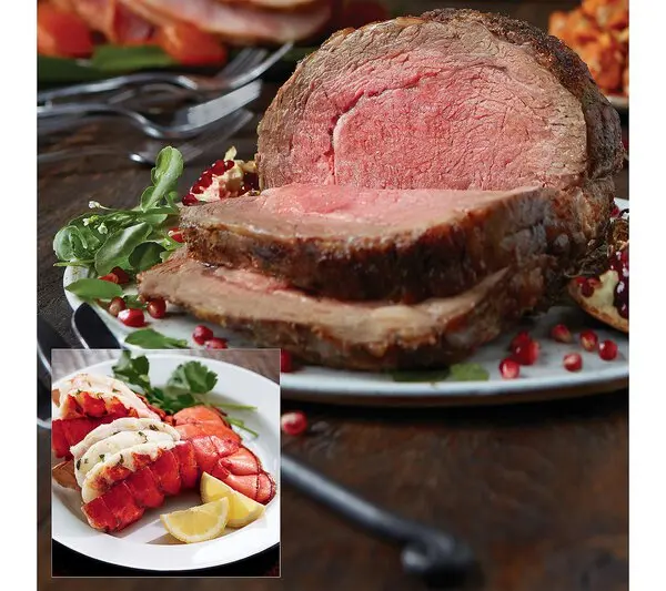 KANSAS CITY STEAK Co.3.5-4-lb Prime Rib Roast & Lobster Tails - One-color