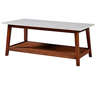 TEAMSON Kingston Coffee Table Faux Mar Le/ Walnut - One-color