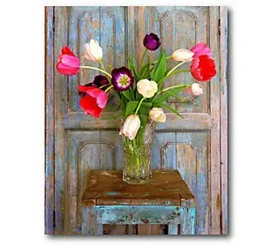 COURTSIDE MARKET Tulips, Mexico 16' X 20' Canva S Wall Art - One-color