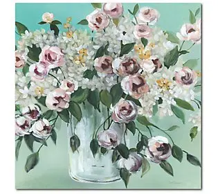 COURTSIDE MARKET Vintage Blooms 16x16 Canvas Wa Ll Art - One-color
