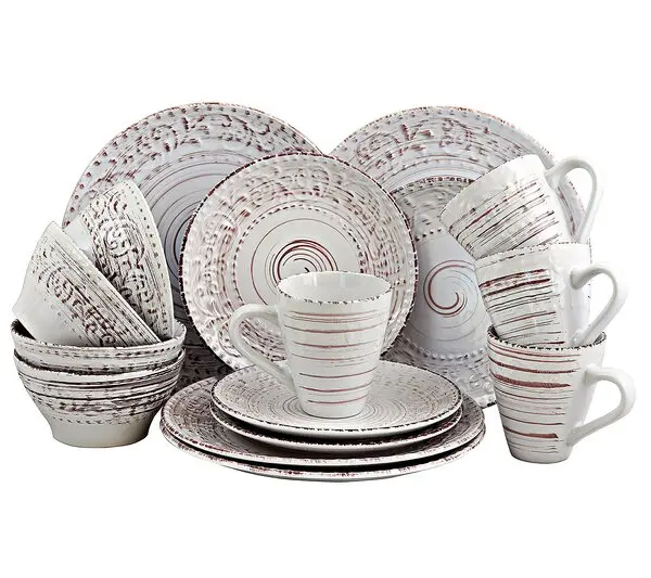 ELAMA Malibu Sands 16-piece Dinnerware Set Sh Ell - One-color
