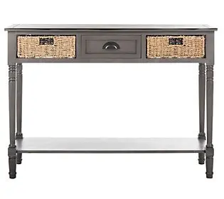 SAFAVIEH Winifred Wicker Console Table With Sto Rage