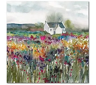 COURTSIDE MARKET Wildflower Cottage 16x16 Canva S Wall Art - One-color