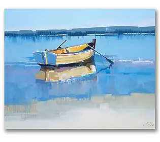 COURTSIDE MARKET Aspendale Oars 20x24 Canvas Wa Ll Art - One-color