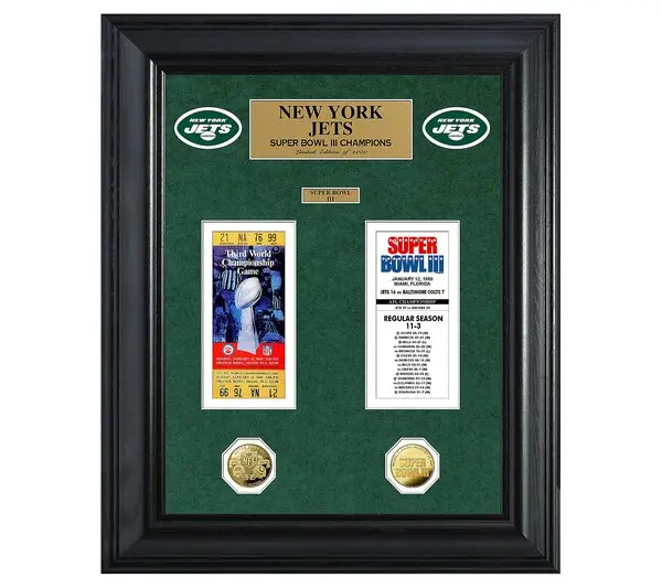 HIGHLAND MINT New York Jets Super Bowl Champs Ticket Collecti N - One-color
