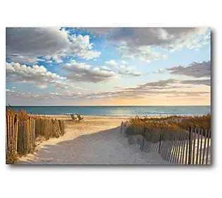 COURTSIDE MARKET Sunset Beach 12x18 Canvas Wall Art - One-color