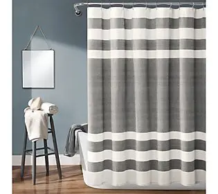 LUSH DECOR Cape Cod Stripe 72' X 72' Shower Curtain Lus H Decor - One-color