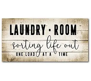 COURTSIDE MARKET Laundry Room 12x24 Canvas Wall Art - One-color
