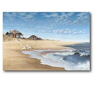 COURTSIDE MARKET Hampton Beach 12x18 Canvas Wal L Art - One-color