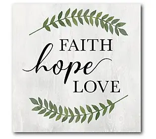 COURTSIDE MARKET Faith Hope Love 16x16 Canvas W All Art - One-color