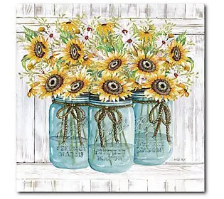 COURTSIDE MARKET Beautiful Sunflowers 16x16 Can Vas Wall Art - One-color