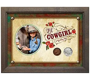 AMERICAN COIN TREASURES Lil' Cowgirl Coin Set 5' X 7' Frame - One-color