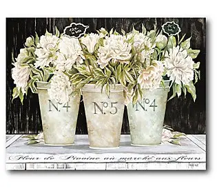 COURTSIDE MARKET French Flowers I 16x20 Canvas Wall Art - One-color