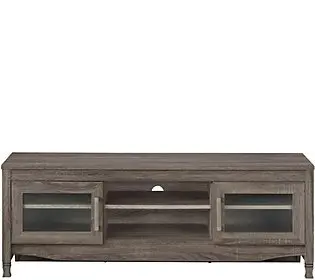 TECHNI MOBILI Grey Driftwood Tv Stand With Stor Age Cabinets