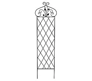 NATURE SPRING 63' Lattice Garden Trellis, Black - One-color