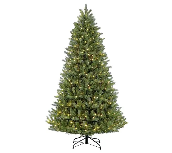 PULEO INTERNATIONAL Puleo 6.5' Pre-lit Glacier Fir Artificial Chrismas Tree - One-color