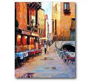 COURTSIDE MARKET European Street 16' X 20' Canv As Wall Art - One-color