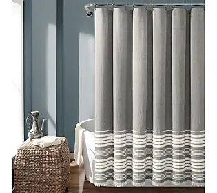 LUSH DECOR Nantucket Yarn 72' X 72' Shower Curtain By - One-color