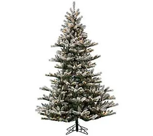 GERSON INTERNATIONAL 7.5' Natural Cut Flocked Layered Northwood Fir Y Gerson Co - One-color