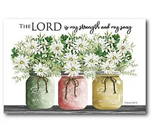 COURTSIDE MARKET The Lord Is My Strength 12x18 Canvas Wall Art - One-color