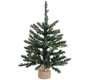 VICKERMAN 24' Anoka With Burlap Base, 35 Led Warm White L Ights - One-color