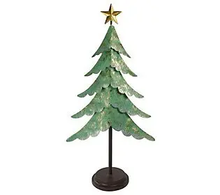 NORTHLIGHT 31' Green & Gold Layered Tree W/ A S Ar Decor - One-color