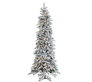 STERLING 7.5' Flocked Narrow Pencil Pine With 450 Lights Co - One-color