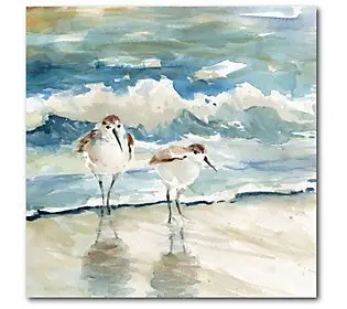 COURTSIDE MARKET Beach Birds 16x16 Canvas Wall Art - One-color