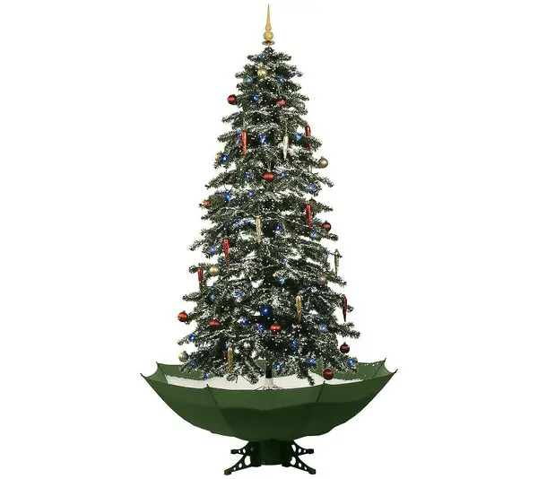 FRASER HILL FARM 67' Snowing Musical Christmas Ree - One-color