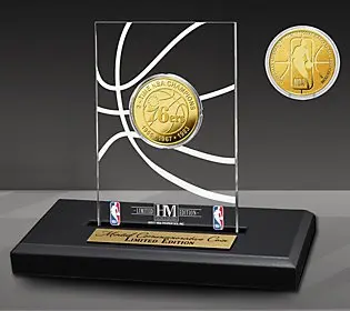 HIGHLAND MINT Nba Team Multi-champ Desktop Acrylic With Comme Orative Coin - One-color