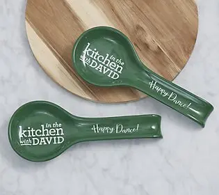 IN THE KITCHEN WITH DAVID Set Of 2 Spoon Rests - One-color