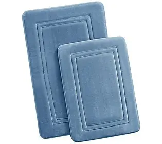 TRULY CALM Antimicrobial Memory Foam 17x24, 20x 30 Bath Rug Set - One-color