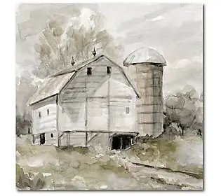 COURTSIDE MARKET Neutral Silo 16x16 Canvas Wall Art - One-color