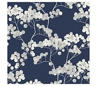 SEABROOK DESIGNS Bayberry Blossom Floral Unpast Ed Wallpaper - One-color