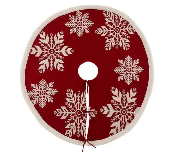 GLITZHOME Snowflake Desgin Acrylic Christmas Tr E Skirt - One-color