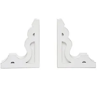 FORESIDE HOME & GARDEN White Corbel Bookends, S Et Of 2 - One-color