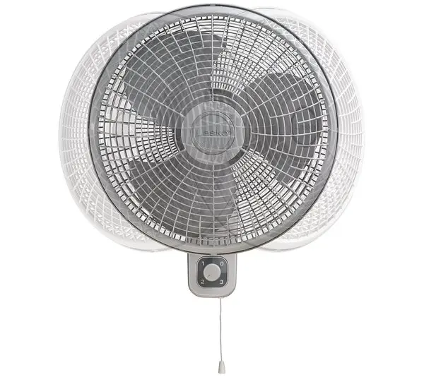 LASKO 16' Oscillating Wall Mount Fan With Anti- Rust Grills