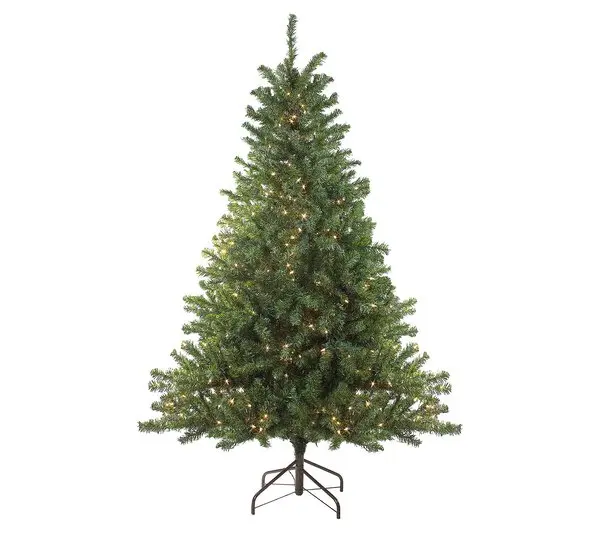NORTHLIGHT 5' Pre-lit Canadian Pine Artificial Ristmas Tree - One-color