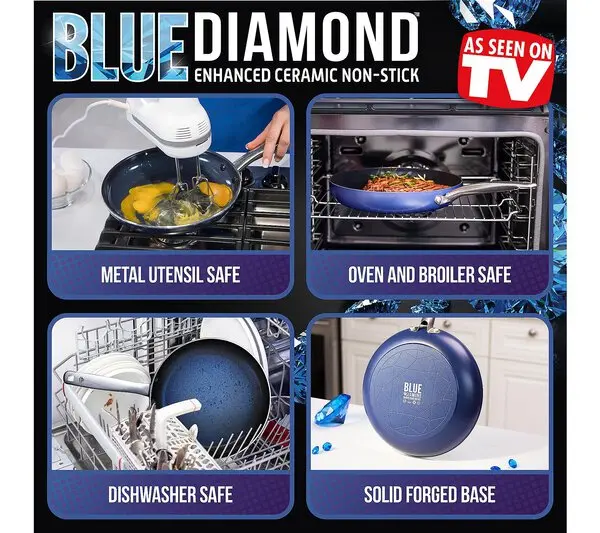 BLUE DIAMOND 11' Diamond-infused Nonstick Squar E Griddle